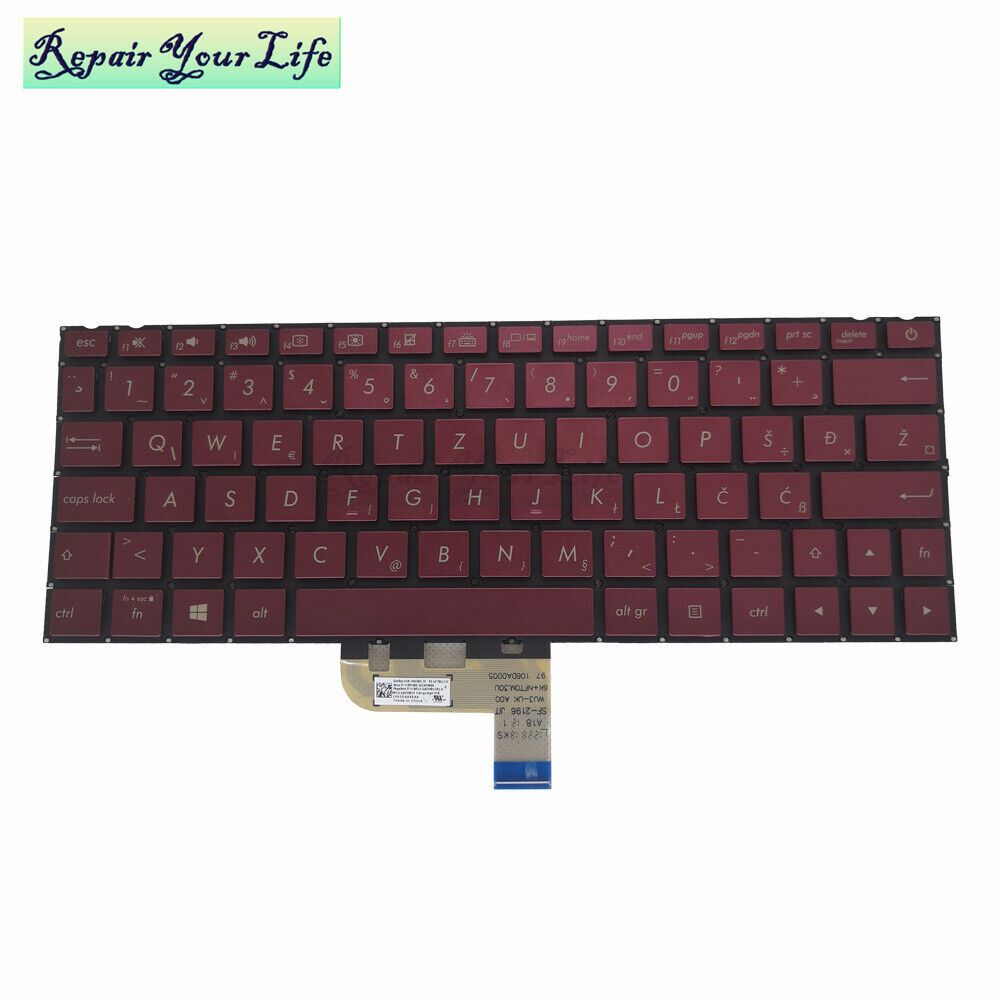 Red backlit keyboard for As zenbook UX333 UX333FA UX original Backlight ...