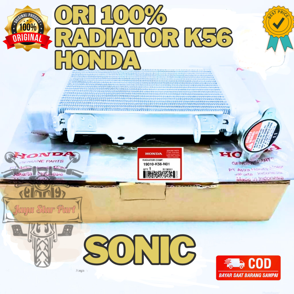 Original HONDA RADIATOR ASSY SONIC 150 CODE K56 SUPRA GTR 150 ORIGINAL ...
