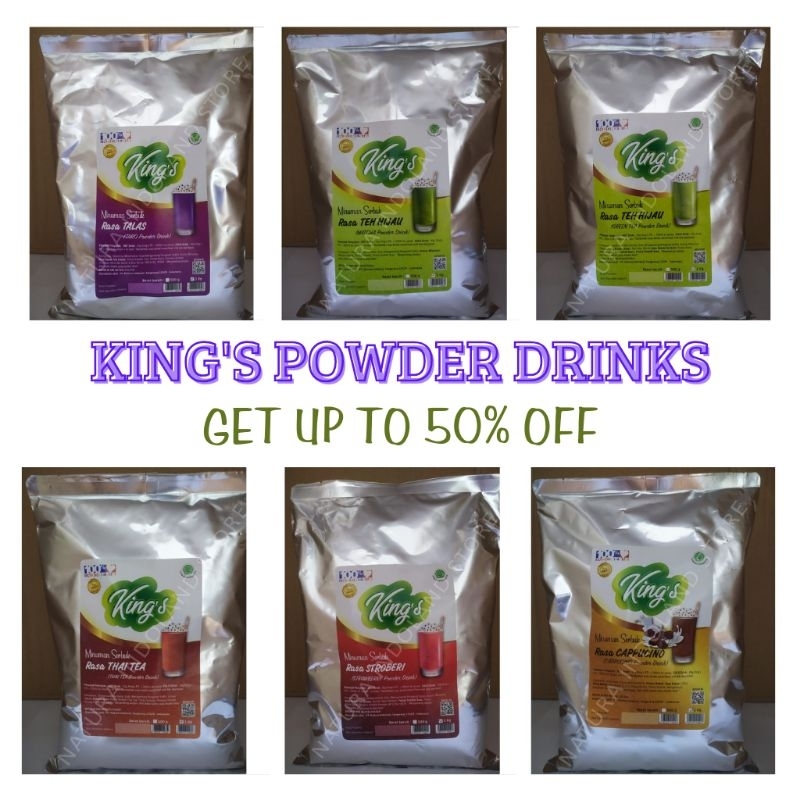 Disc 50%!! King's Powder Drink All Variant 1 Kg Packaging | Shopee ...