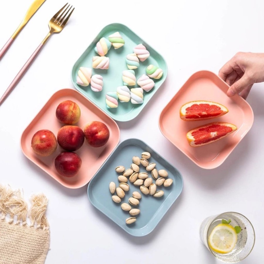 Straw Plate Square Plate Fruit and Cake Plate | Shopee Philippines