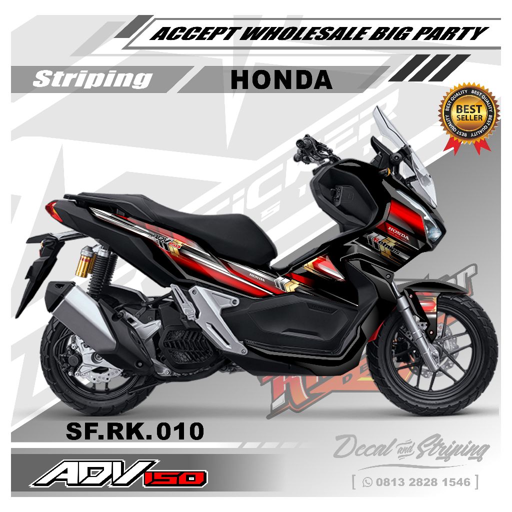 Motorcycle Sticker ADV 150 Sticker Striping Variation Of Racing Design ...