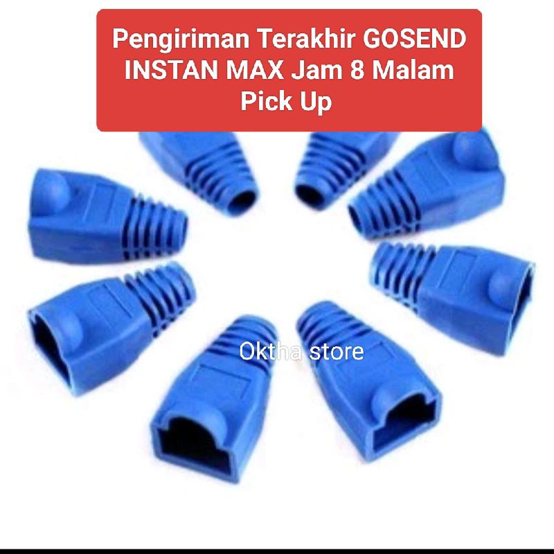 RJ45 UTP Connector Rubber 100pcs / Boot Plug / Cover / RJ 45 Protector ...