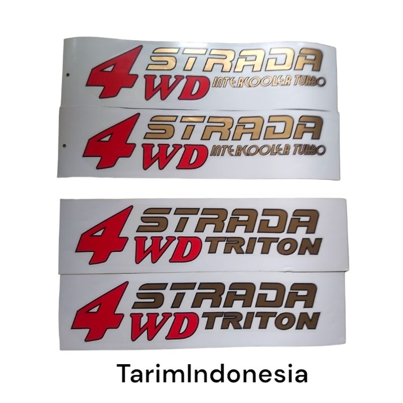 Mitsubishi Strada 4WD Triton / Intercooler Turbo Body Sticker 1set ...