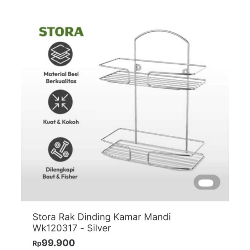 ACE HARDWARE Stora Bathroom Wall Shelf Wk120317 - Silver (Acas Hardware ...