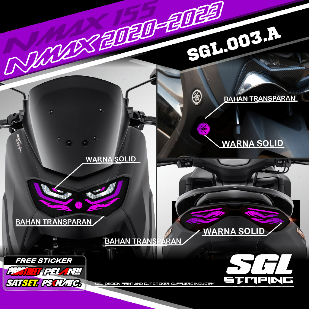 Nmax 155 2020/2023 Lamp Sticker/YAMAHA NMAX 155 SGL 003 Motorcycle ...