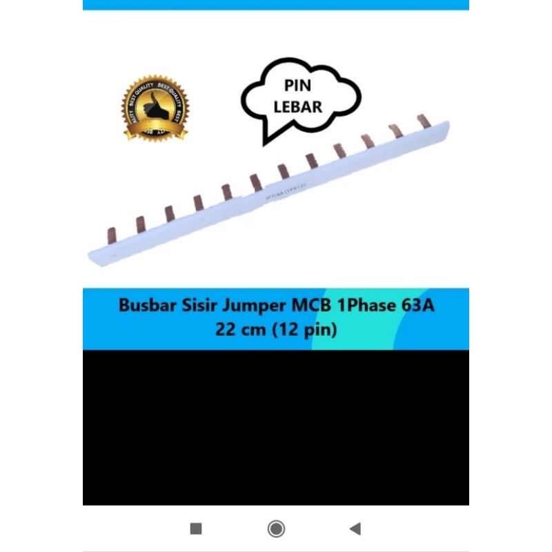 BUSBAR JUMPER COMB MCB 1 phase 63A 22cm | Shopee Philippines