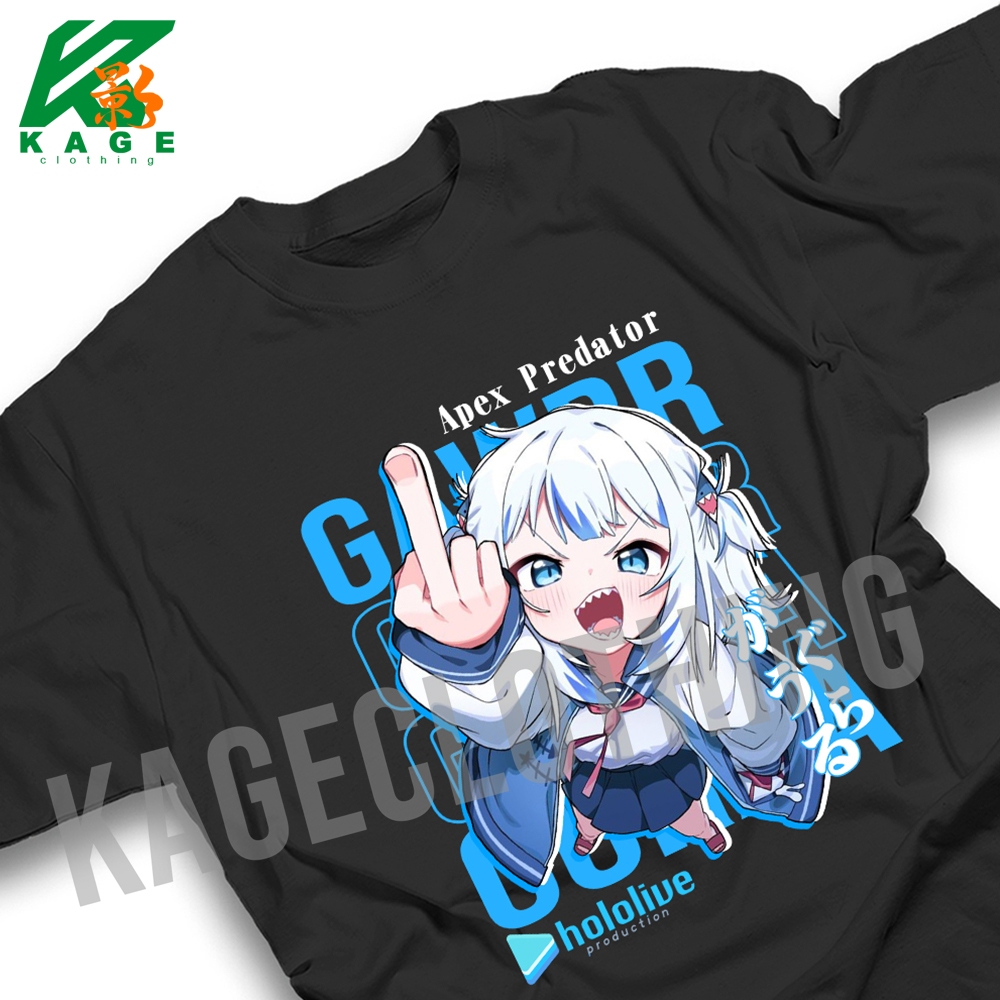 Vtuber GAWR GURA T-shirt Tshirt distro cotton combed 30s UNISEX ...
