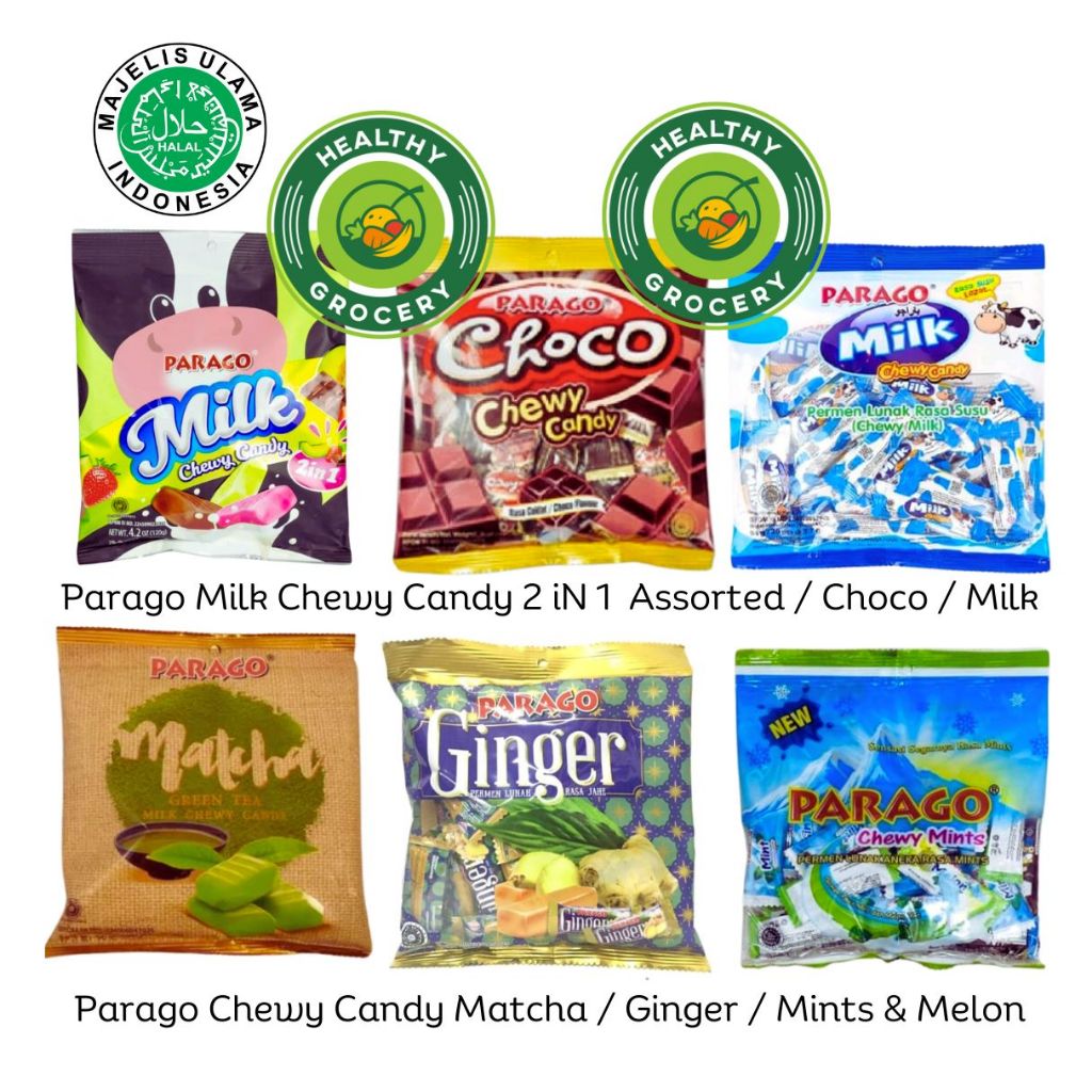 Parago Chewy Candy Matcha / Milk / Choco / Mints & Melon / Assorted ...