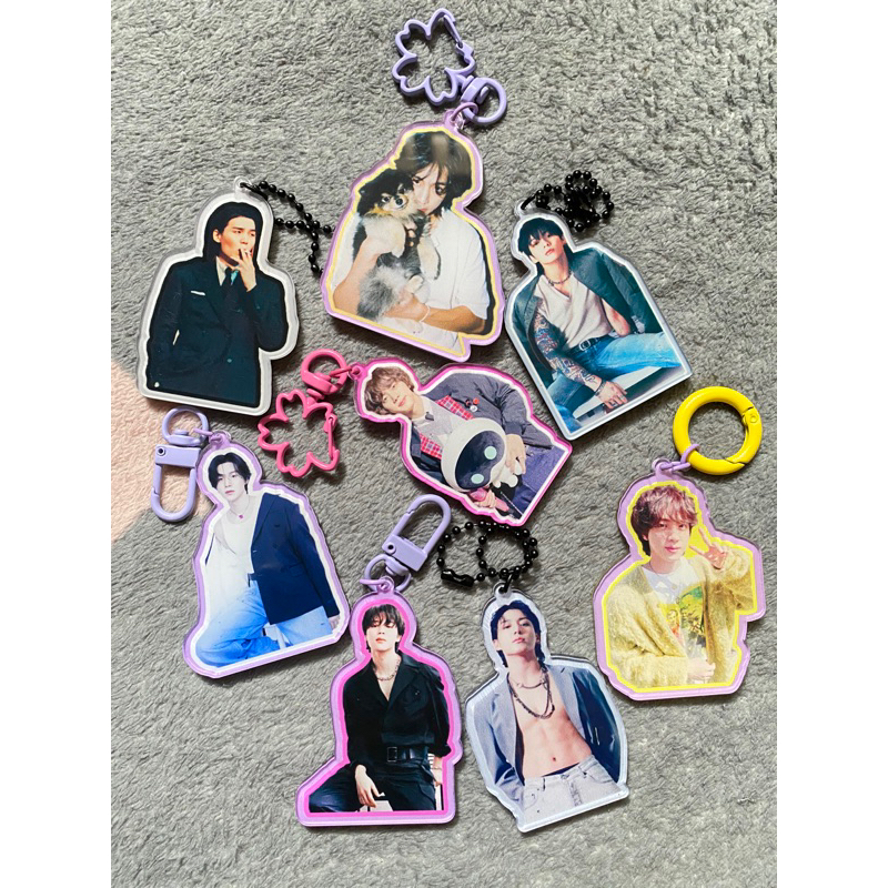 Keyring Keychain BTS Buttonscarves Yoongi Jimin Taehyung Jungkook Jin ...