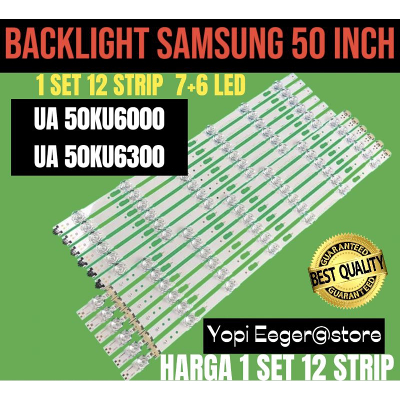 Samsung LED LCD TV BACKLIGHT 50 INCH UA50KU6000- UA-50KU6300 50 INCH TV ...