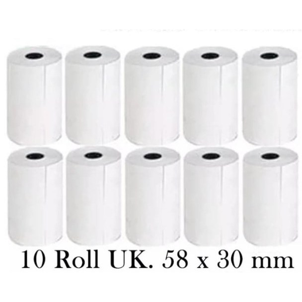 Thermal PAPER ROLL STRUCK PAPER 58 MM 58x30 TERMAL EDC THERMAL MINI ...