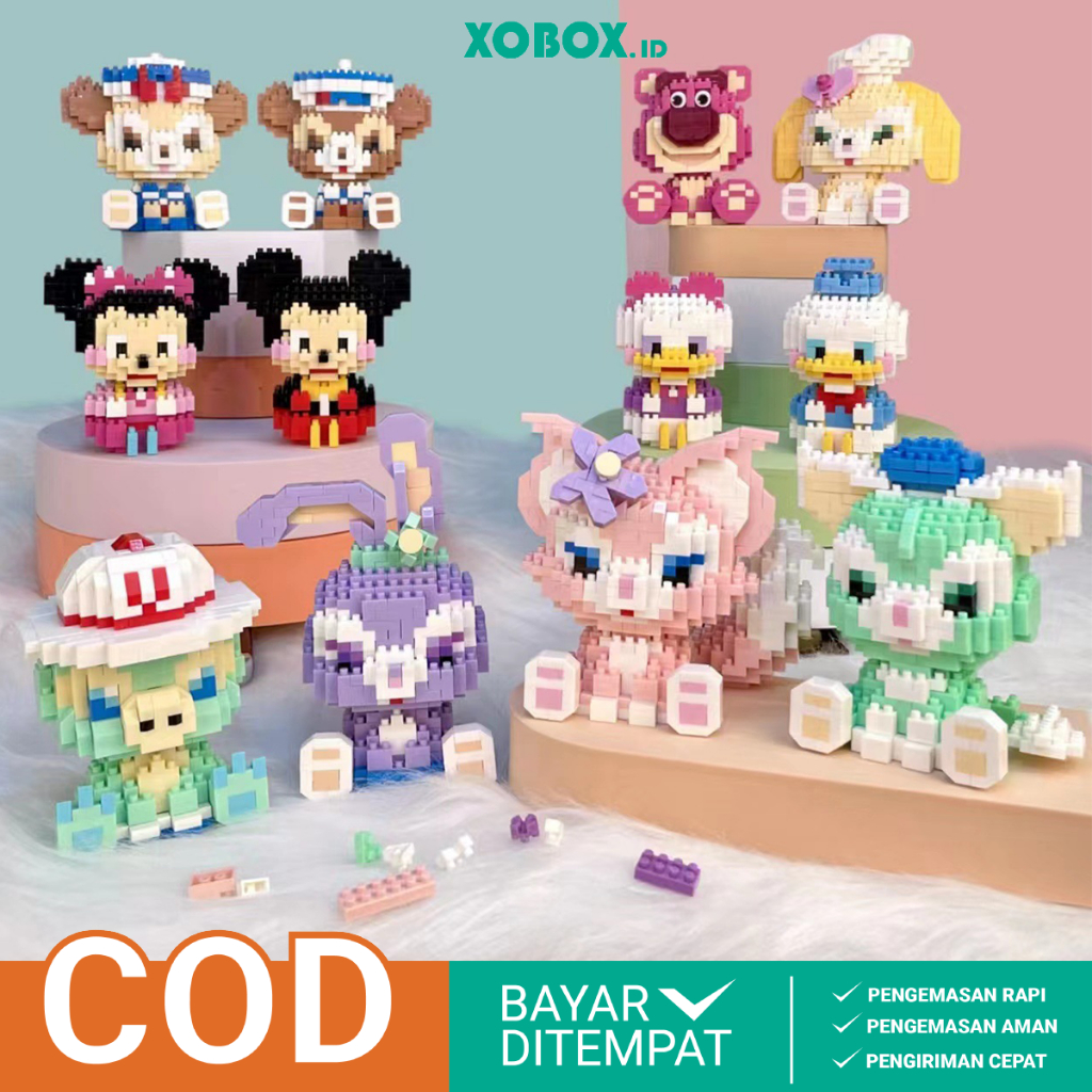 Diy Stacking Building Blocks Mini Cartoon Bricks Diy Toys Nano Blocks ...