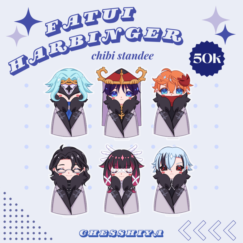 Genshin IMPACT Fatui Harbingers Chibi Standee by chesshiya | Shopee ...