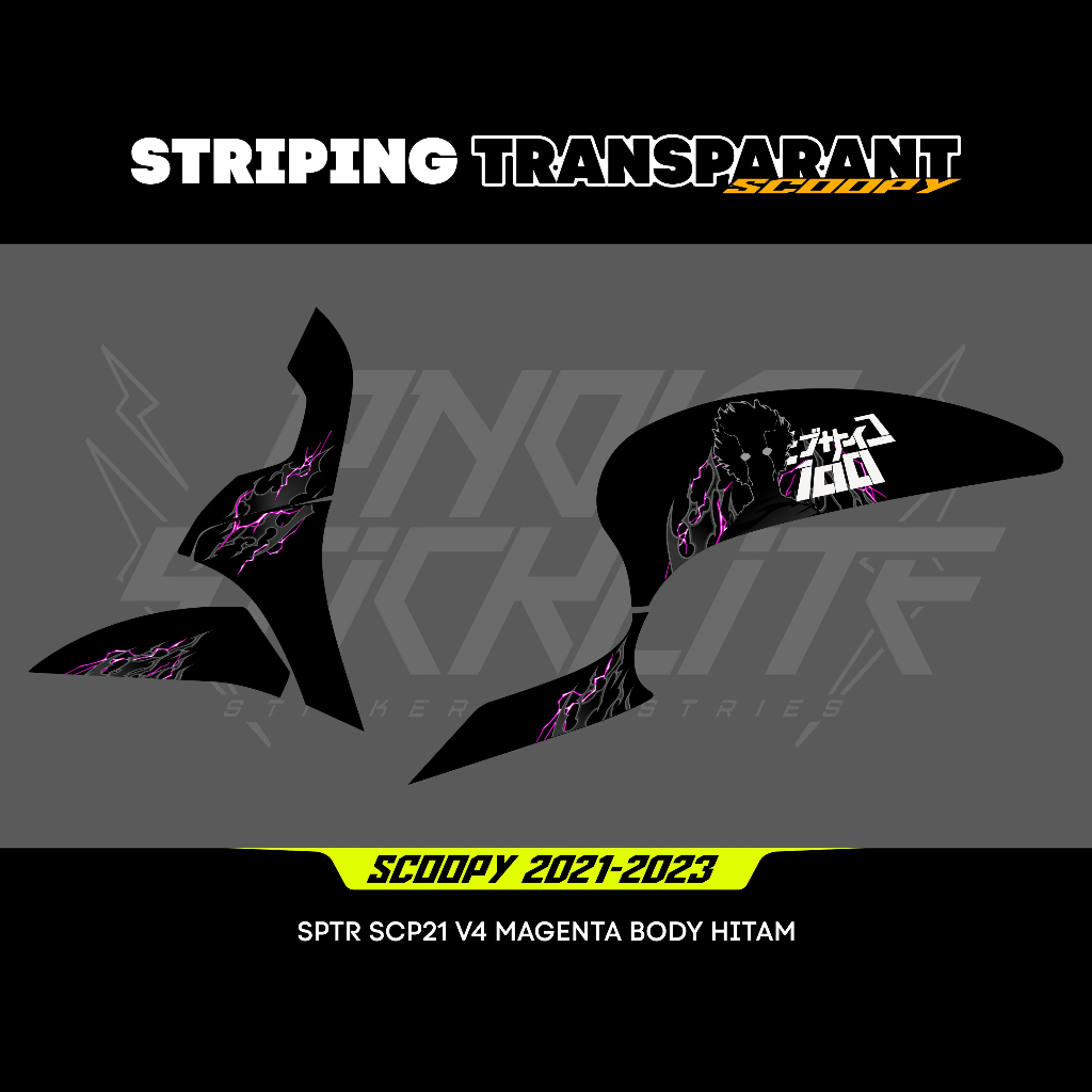 Transparent STRIPING MOB PSYCHO 100 STICKER Tiedye STICKER DECAL 2017 ...