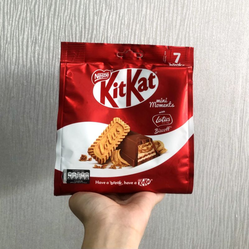 Biscoff lotus kitkat contains 7 mini lotus kitkat limited edition old ...