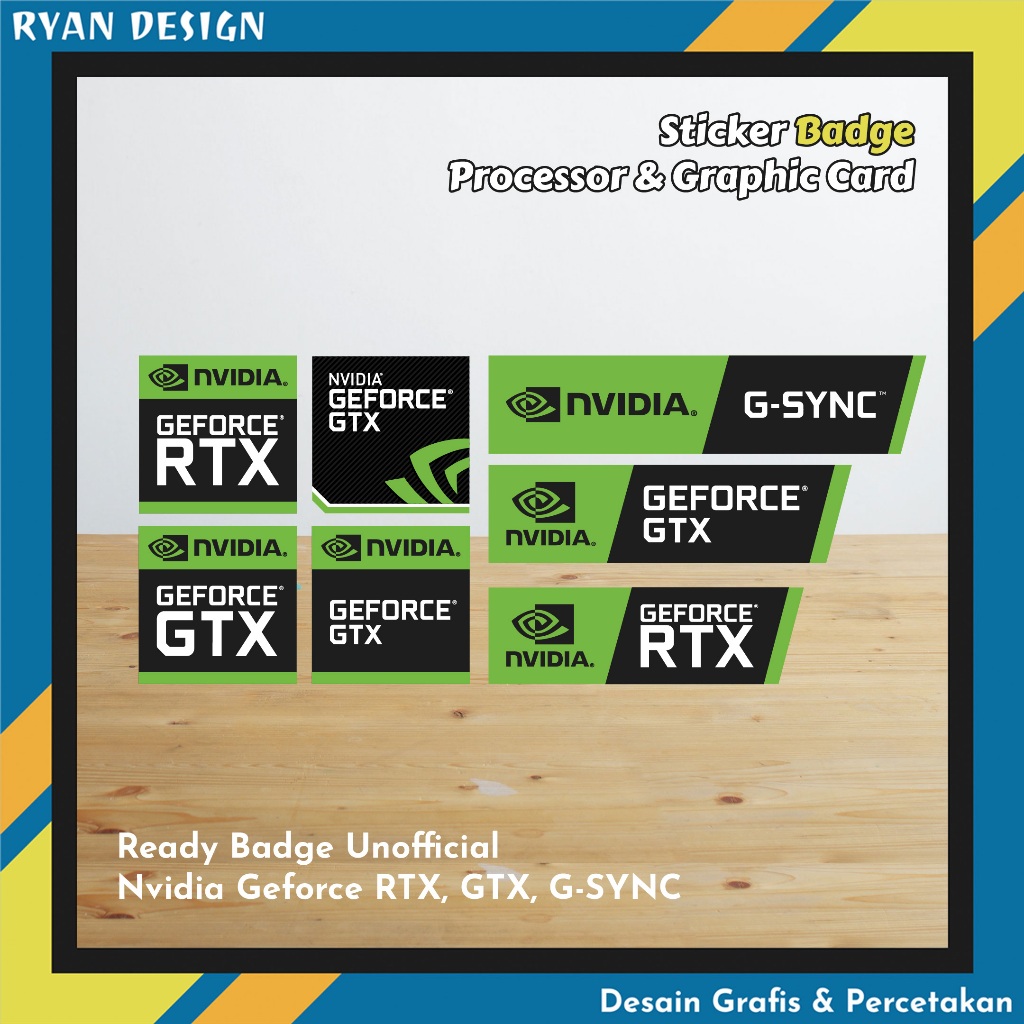 Nvidia Geforce RTX GTX G-Sync Logo Sticker Badge Graphic Card | Shopee ...