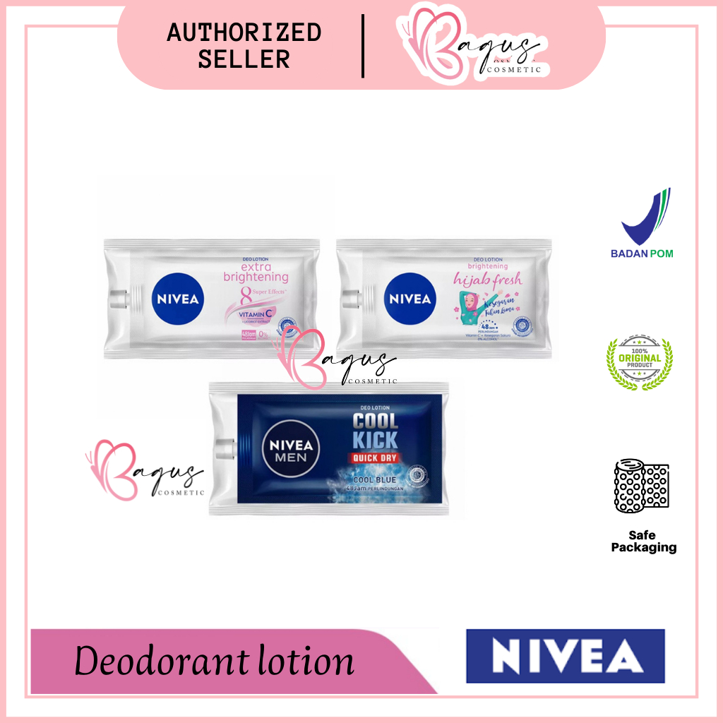 Nivea Deodorant Deo Lotion Sachet 9ml | Men Ice Cool | Fresh Hijab ...