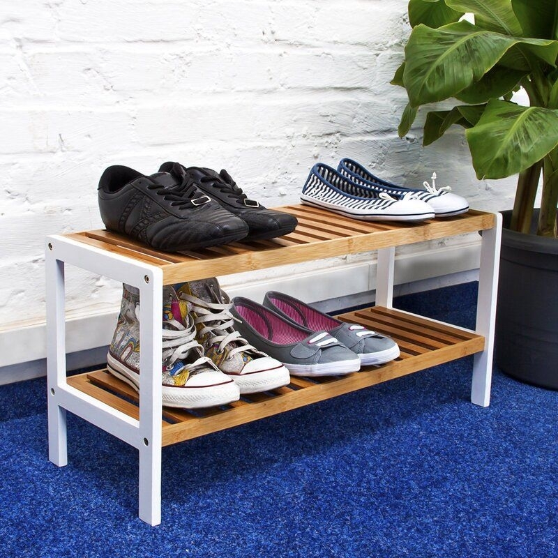 2 Layer Shoe Rack L20cm W50cm H40cm | Shopee Philippines