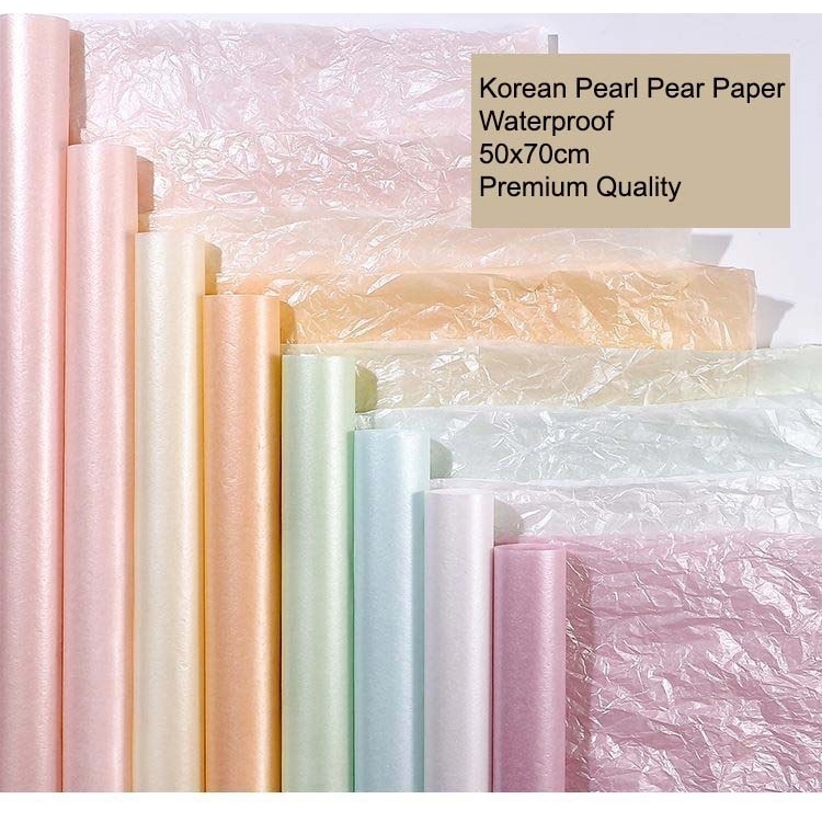 [5 SHEETS] FLOWER WRAPPING KOREAN PEARL PEAR PAPER BOUQUET WRAPPING ...