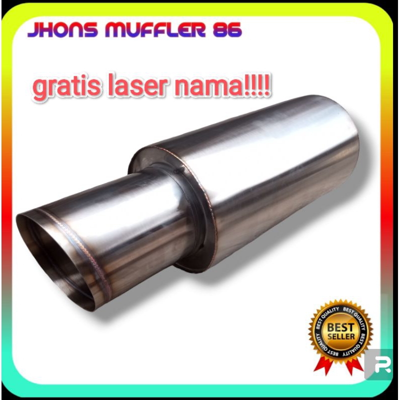 Jumbo big muffler tube racing car exhaust with slanted tip, dry and ...