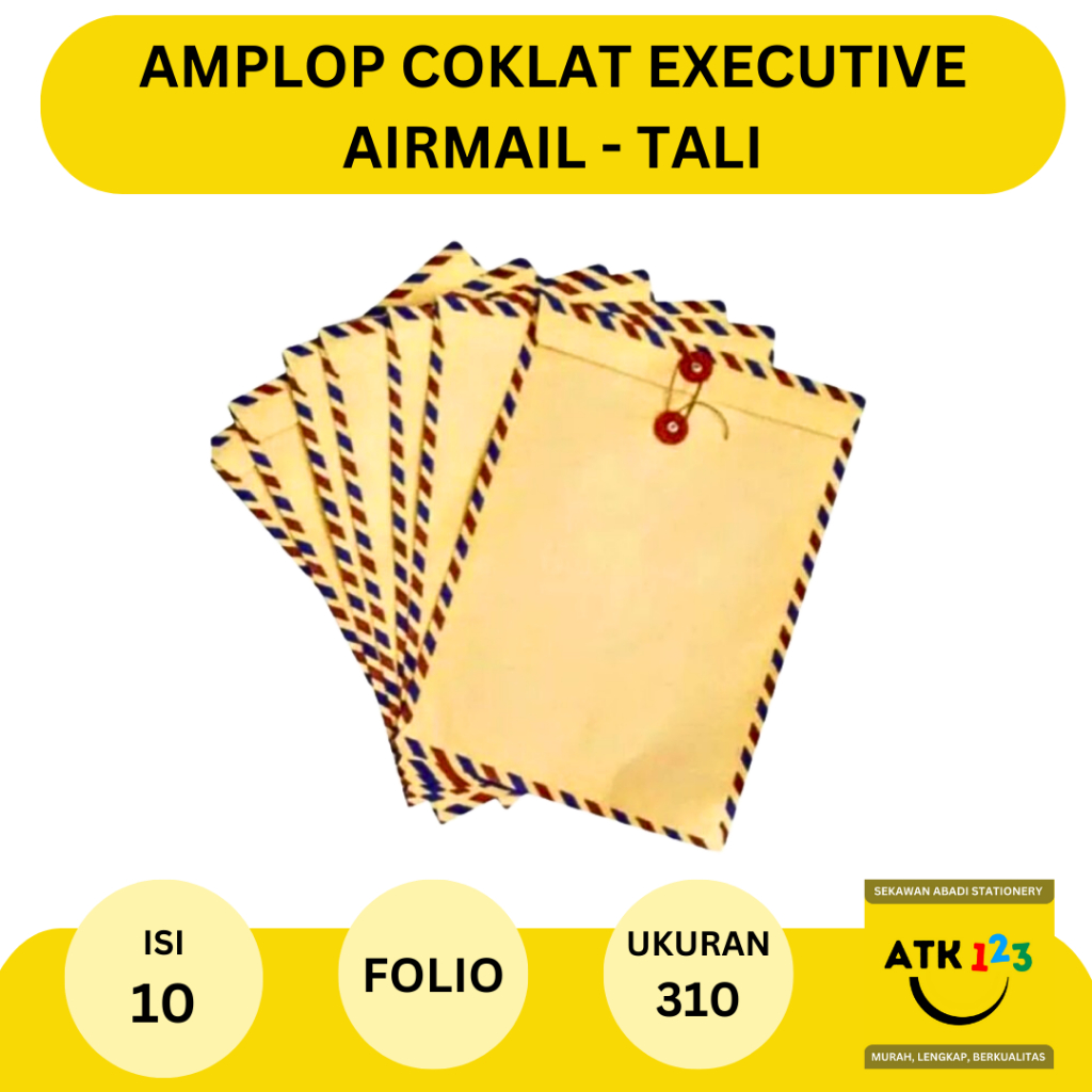 Brown Envelope / Airmail Chocolate Folder With Rope No. 310 (10 Sheets ...