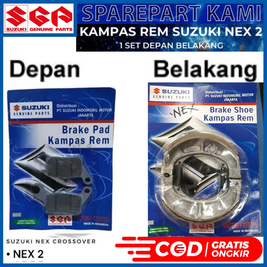 SUZUKI NEX 2 NEX II NEX CROSSOVER FRONT REAR BRAKE CAMP PACKAGE ...