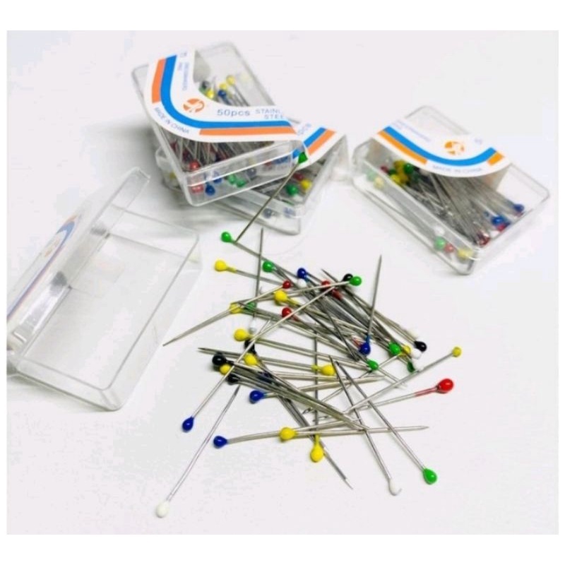 Small Box of Mini Pins 1 Box contains 20 Mica needles Hijab Straight ...