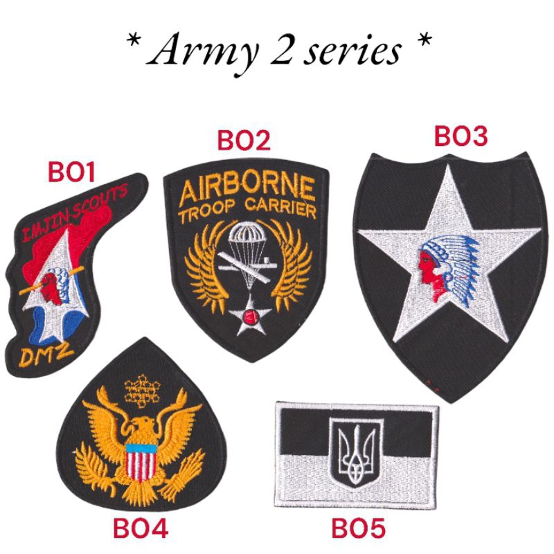 Us army embroidered patches, complete American cavalry airborne ...
