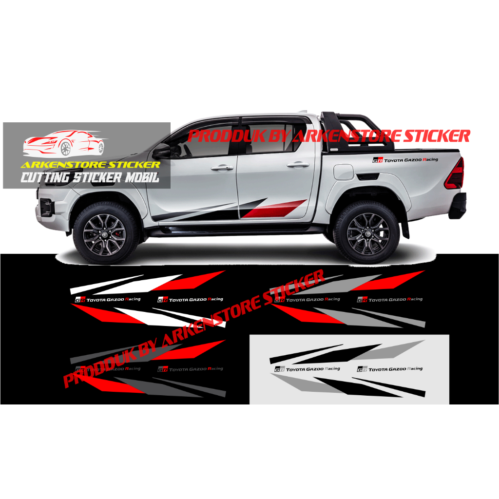 Toyota hilux car sticker, hilux gr sport car body sticker | Shopee ...