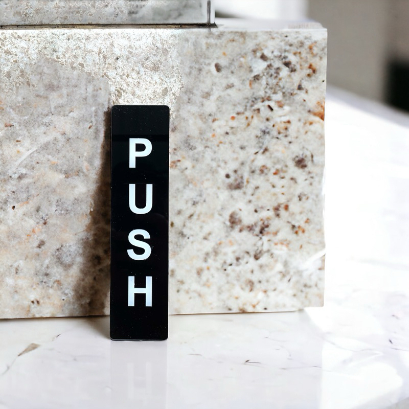 Sign Board Acrylic Writing Push Size 20x5 cm/Plate Acrylic Sign ...