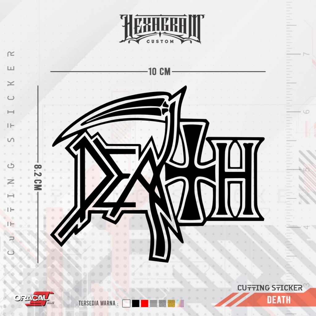 Cutting Sticker DEATH Band Logo | Death Band Logo Cutting Sticker ...