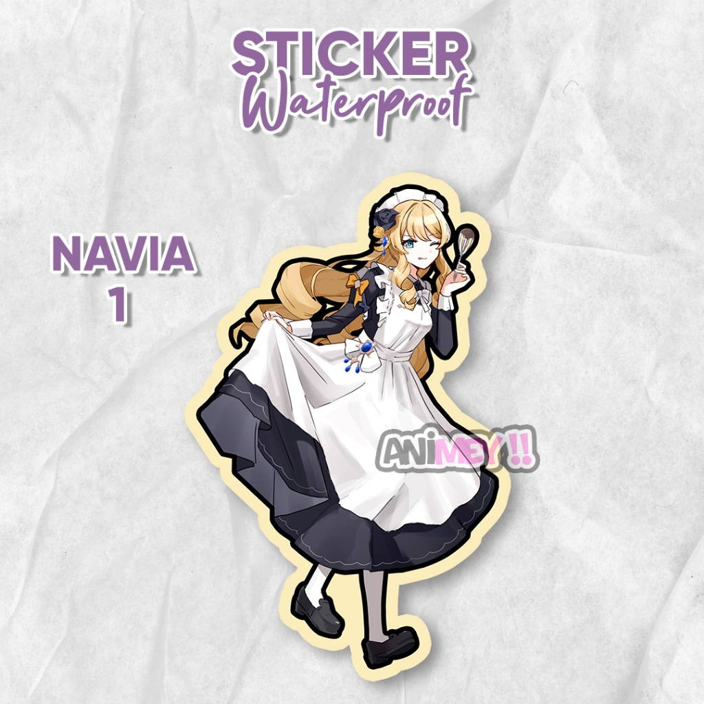 Navia Genshin impact Sticker / Waterproof Anime Sticker | Shopee ...