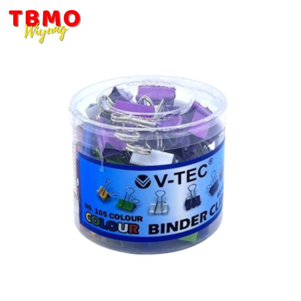 Tbmo Binder Clip V-TEC 105 Colors Tube Packaging Contains 60 Pcs ...