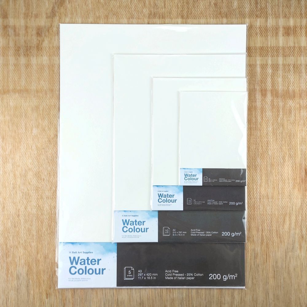 BALIARTEMEDIA Watercolor Paper 200gsm CP A6/A5/A4/A3 - Watercolor Paper ...