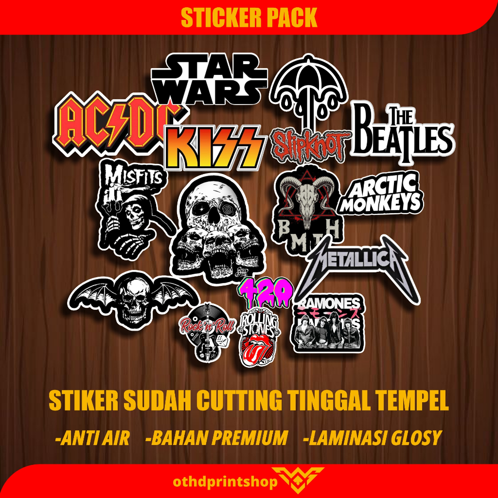 Aesthetic BAND ROCK METAL BAND STICKERS | Hp TUMBLER STICKER | Laptop ...