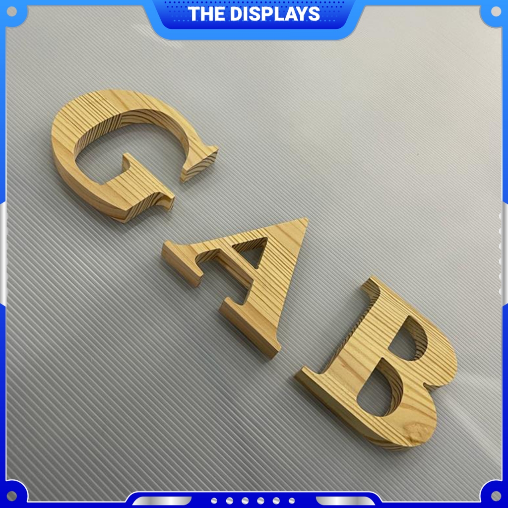 KAYU Custom Dutch Teak Wood Embossed Alphabet Numbers Letters | Shopee ...