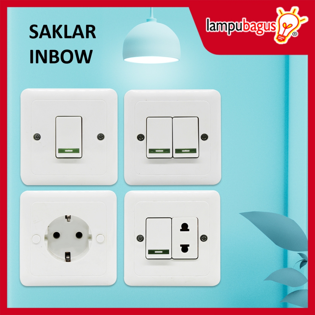 Inbow Light Switch / Socket Engkel Series Switch / White Inbow Series ...