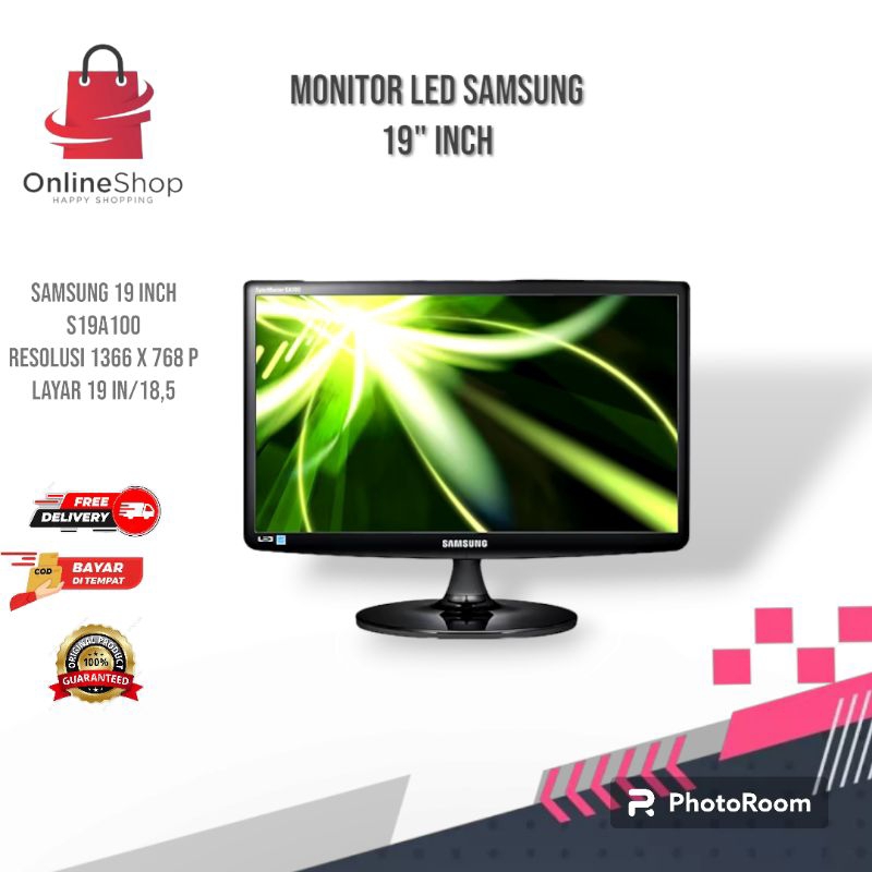 Quality 19" inch Samsung S19A100 LED Monitor | Shopee Philippines