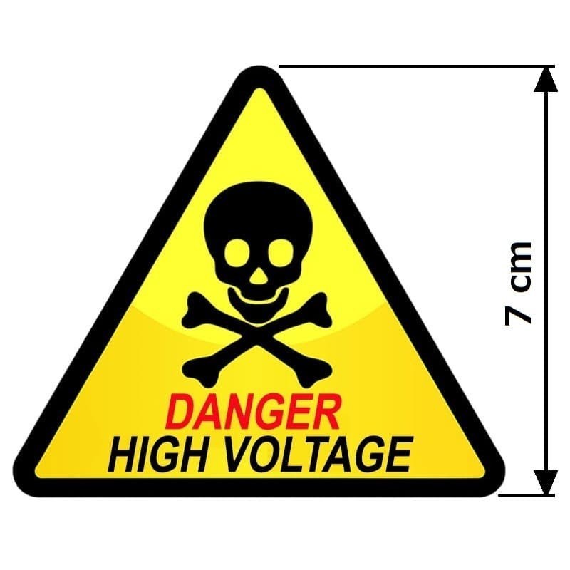 High Voltage Danger Skull Sticker Height 7 cm | Shopee Philippines