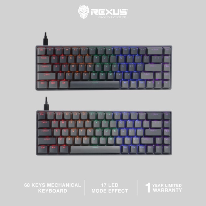 Art R15K Rexus Heroic KX3 65 Mechanical Gaming Keyboard | Shopee ...