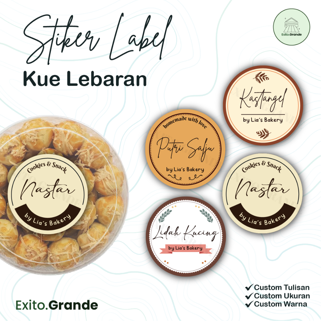 Vinyl Label Stickers for Eid Cakes / Ramadhan Cakes / Pastries | Shopee ...