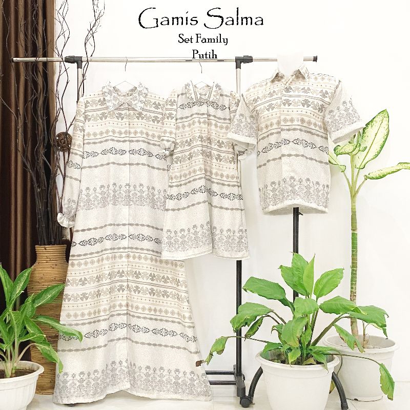PUTIH Salma White Robe/Latest Eid Robe/couple family Robe/ Eid Uniform ...