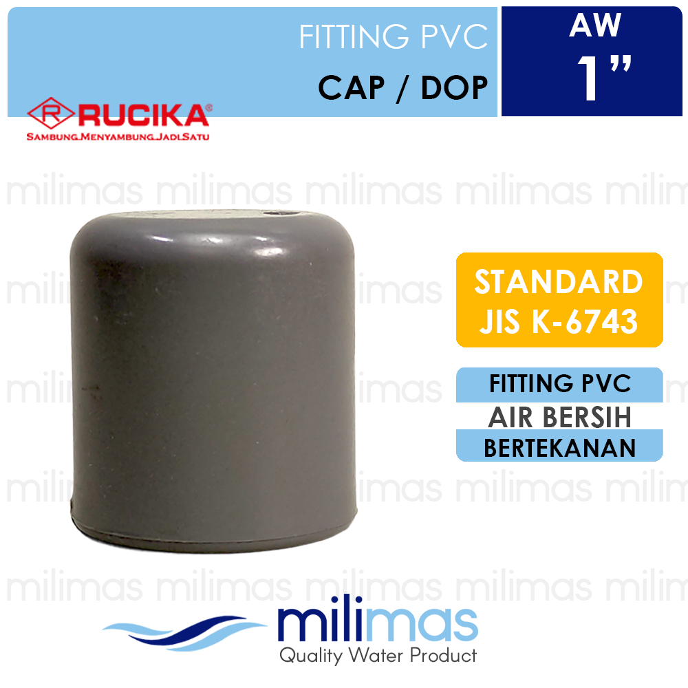 Rucika CAP / DOP AW Size. 1" - 1 Inch Pipe Cap uPVC Fittings | Shopee ...