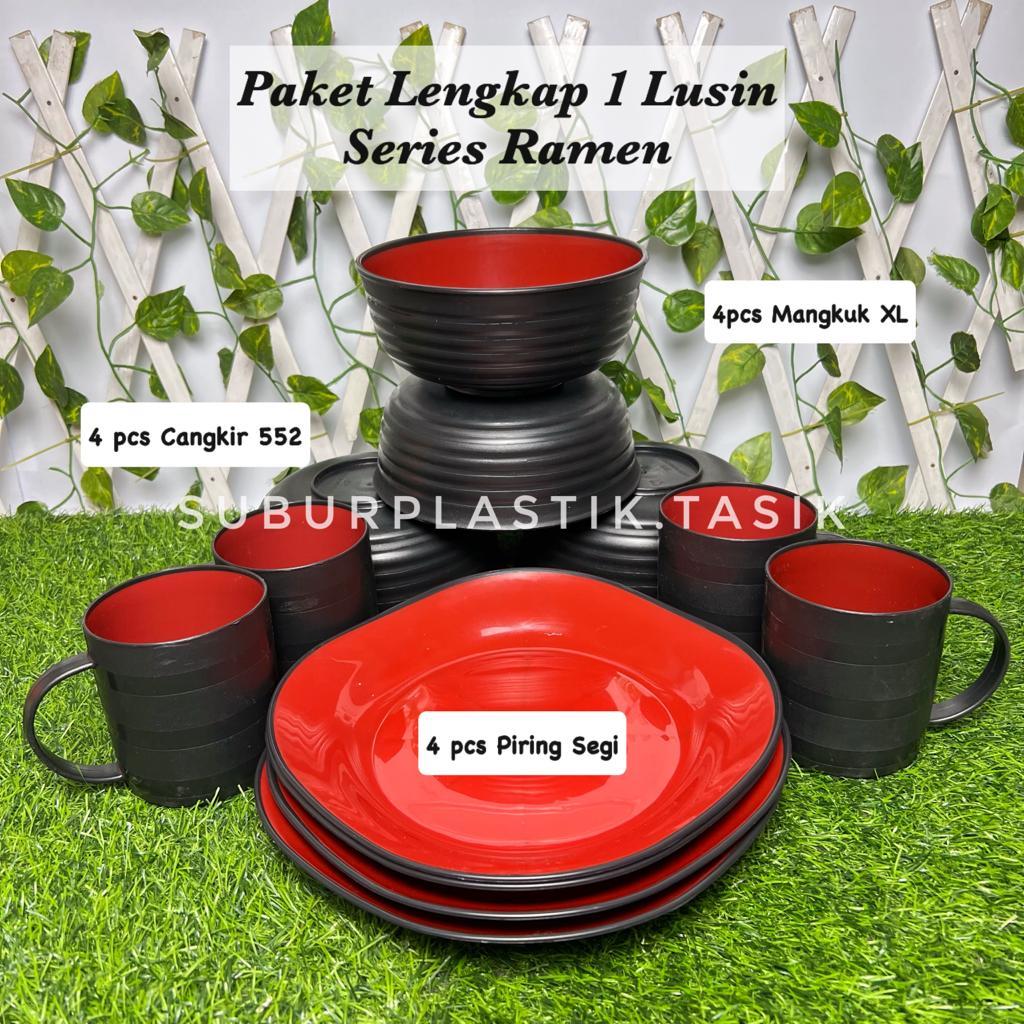 [Package 3] Complete 1 Dozen Series Ramen Glass+Plate+Jumbo Bowl Heat ...