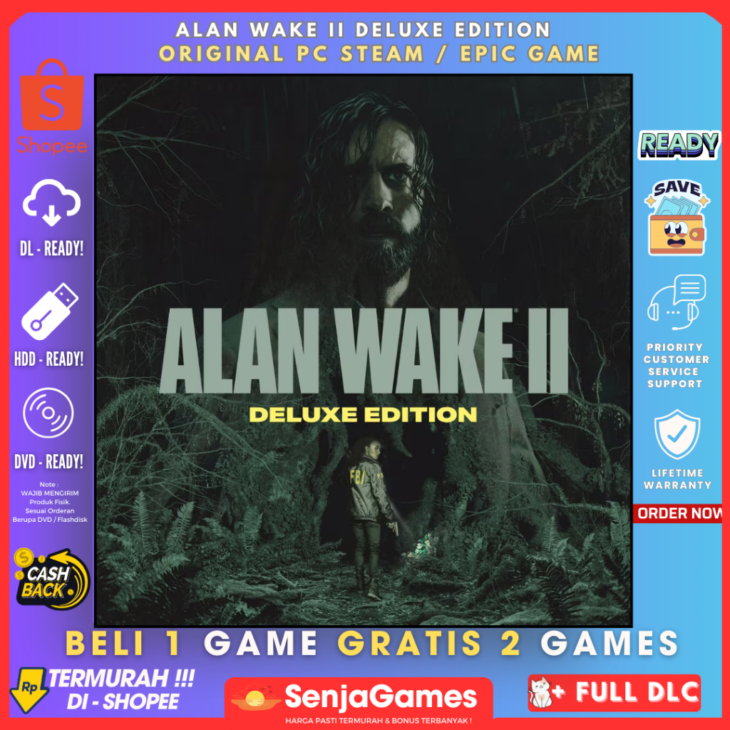 Alan WAKE 2 DELUXE EDITION FULL DLC ORIGINAL PC EPIC GAMES On SHOPEE ...