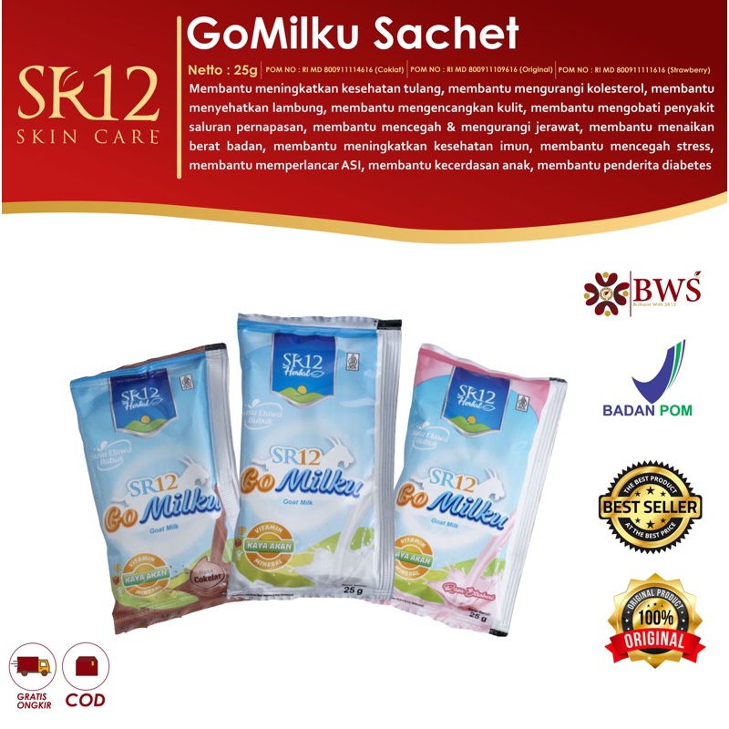 Go Milku SR12 Sachet Milk Healthy for the body Increases body's immune ...