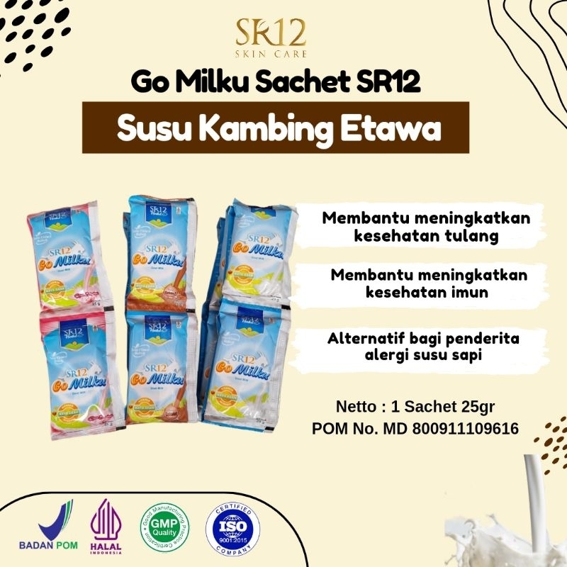 Sr12 Go Milku Sachet 25gr single drink packaging / gomilku premium goat ...