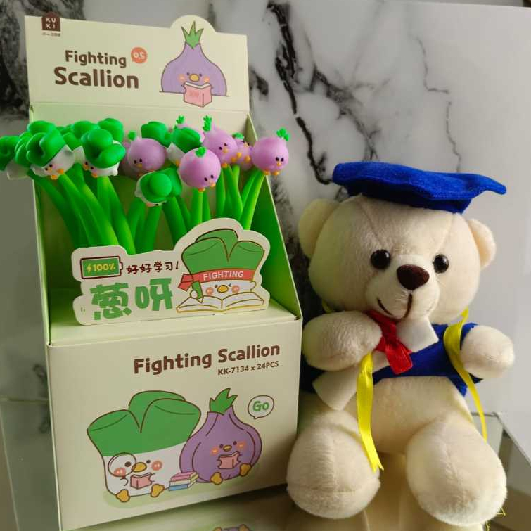 Shack Gel Pen Fighting Scallion Cute Characters 3D Rubber Can Rock ...