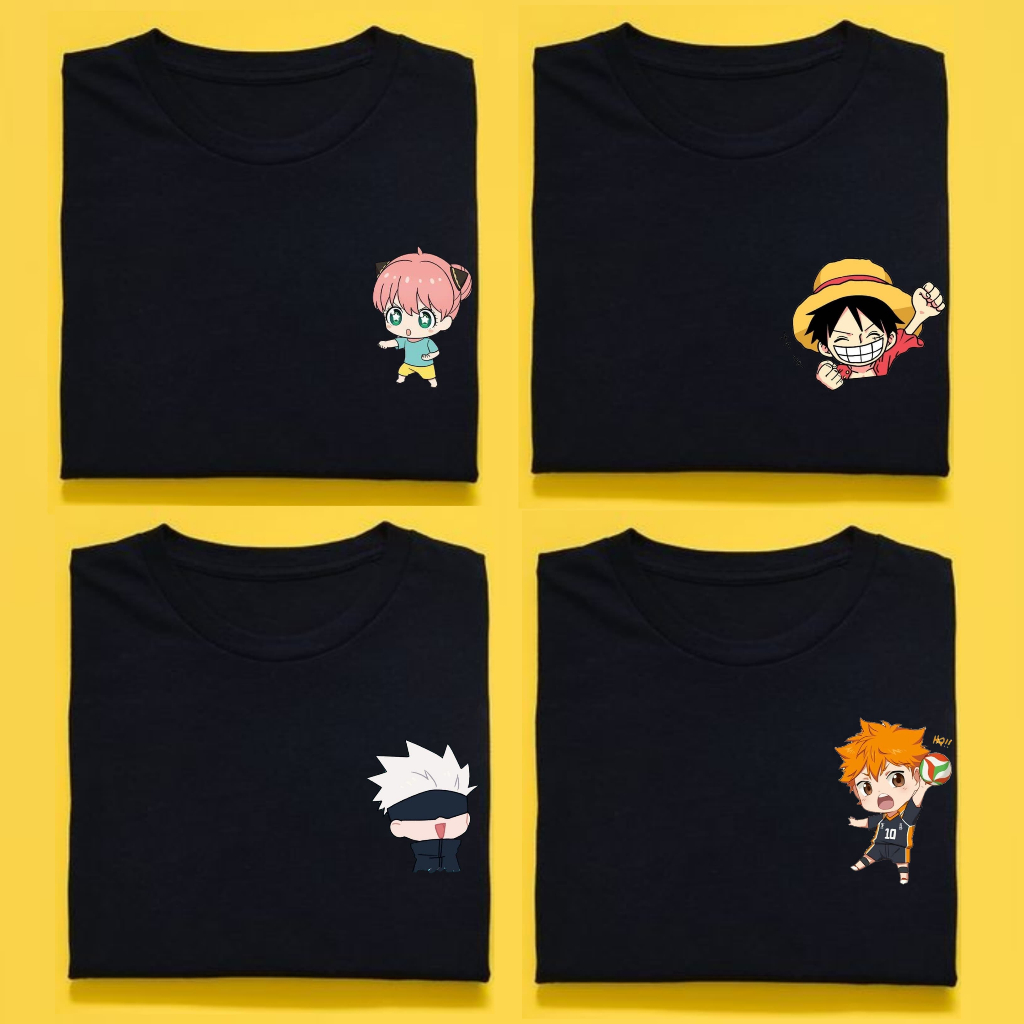 Anime CHIBI CHARACTER T-SHIRTS FOR MEN WOMEN ADULTS JJK AOT NARUTO KNY ...