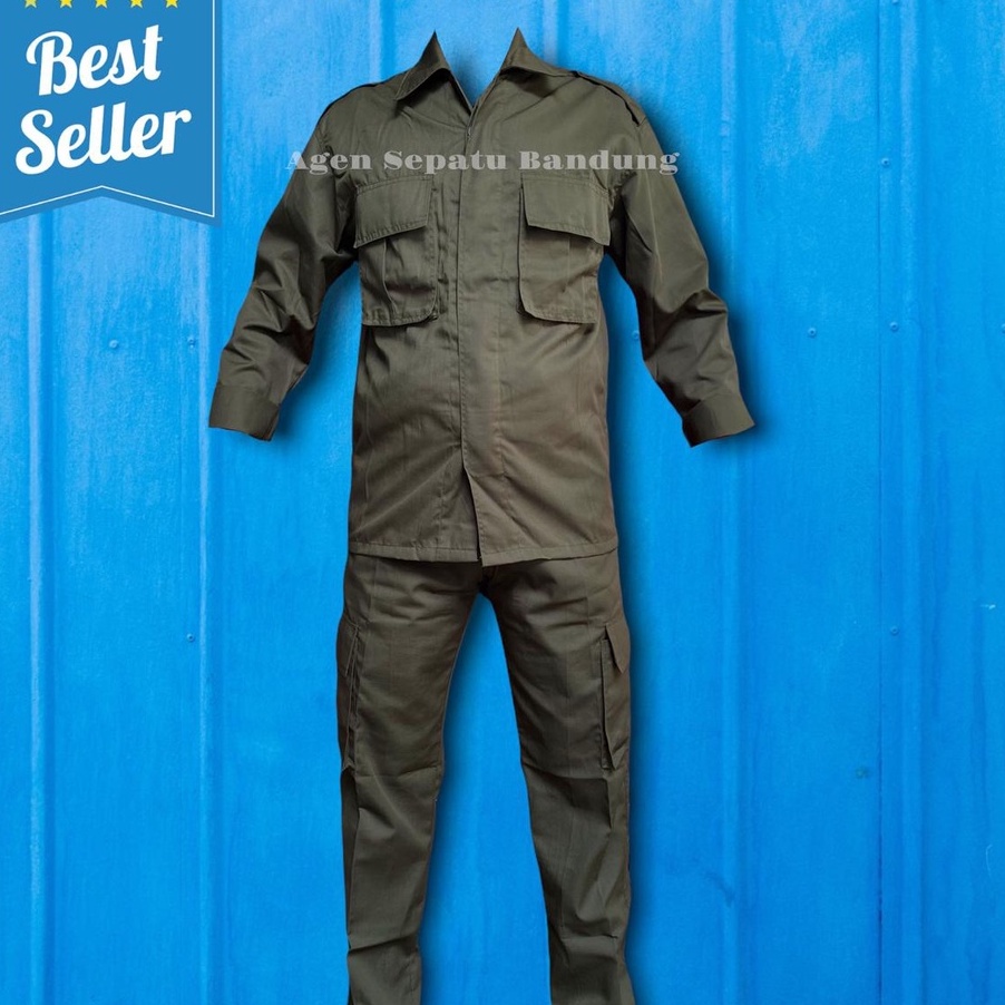 HIJAU Great Uniform PDL MENWA Green Student Regiment DRILL TACTICAL ...